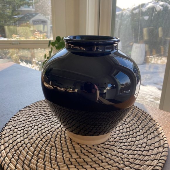 IKEA | Accents | New Ikea Fossta Fssta Vase Dark Blueglazed Stoneware 8 ...